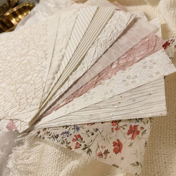 Vintage White Junk Journal Background Scrapbook Paper | Stamprints
