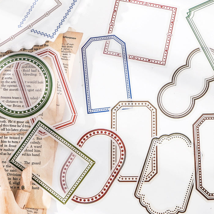 Time Boundary Transparent Frame PET Sticker Pack - Scrapbook Stickers ...