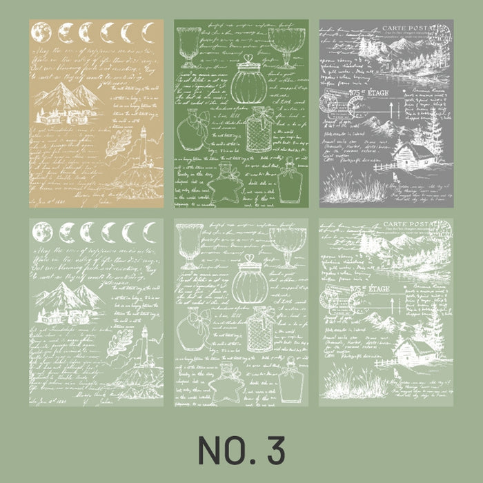 Simple English Text Tracing Paper Scrapbook Paper Pack Deco|Stamprints