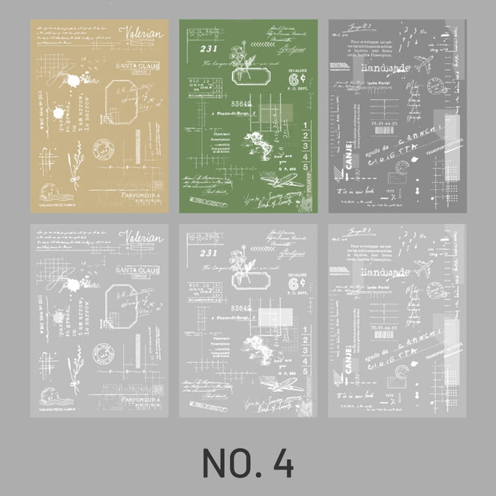 Simple English Text Tracing Paper Scrapbook Paper Pack Deco|Stamprints