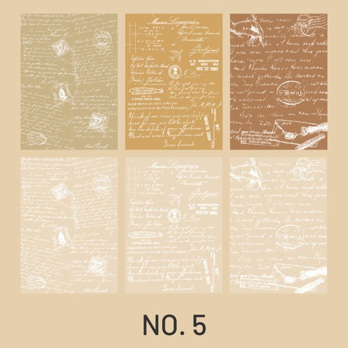 Simple English Text Tracing Paper Scrapbook Paper Pack Deco|Stamprints