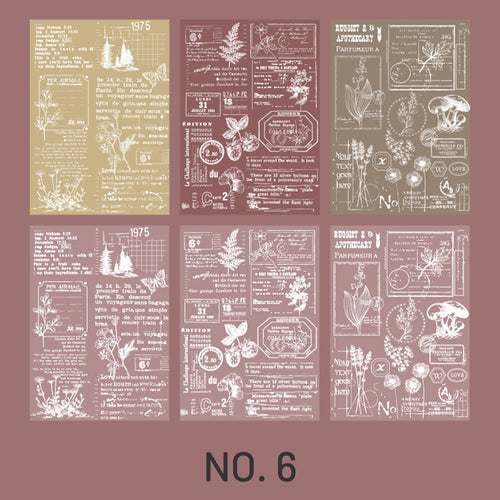 Simple English Text Tracing Paper Scrapbook Paper Pack Deco|Stamprints