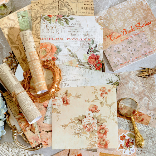 Vintage Square Background Sticker Book-Journal Stickers | Stamprints