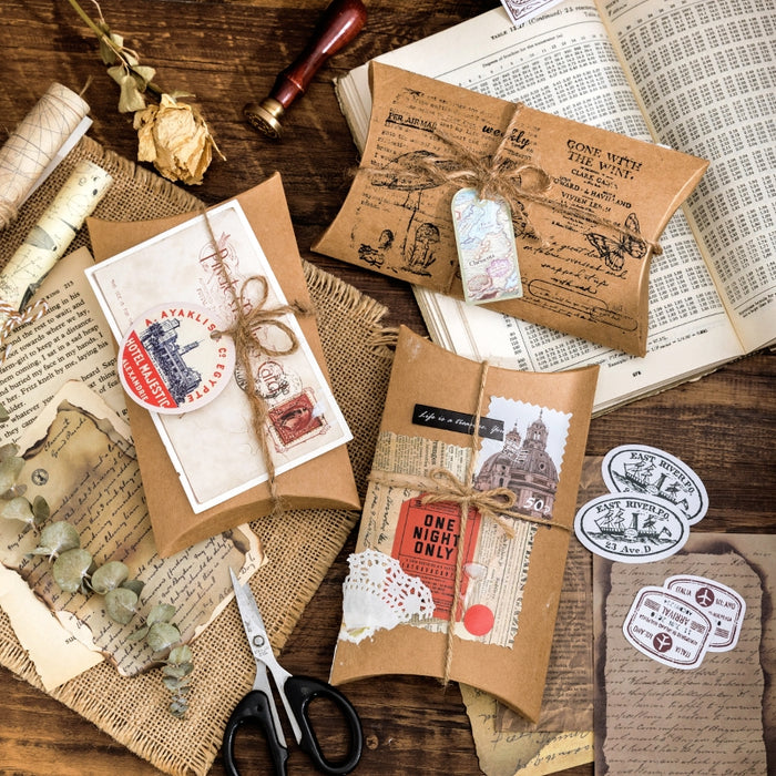 Time Travel Retro Nostalgic Antique Bill Text Sticker Pack - DIY Craft ...