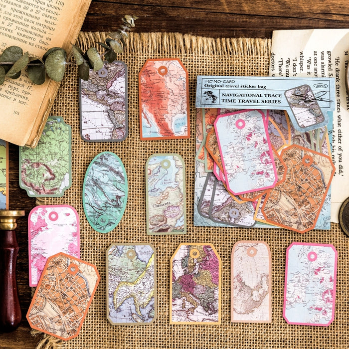 Time Travel Retro Nostalgic Antique Bill Text Sticker Pack - DIY Craft ...