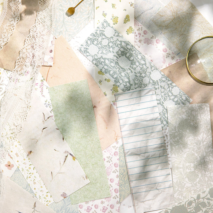 Time Treasure Simple Vintage Plant Scrapbook Paper - Basic Pattern ...
