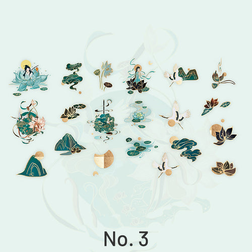 Traditional Chinese Style Hot Stamping Sticker Pack-Journal|Stamprints