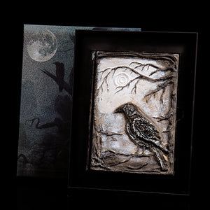 Mystical 3D Dark Raven Embossed Journal | Stamprints Vintage Notebook