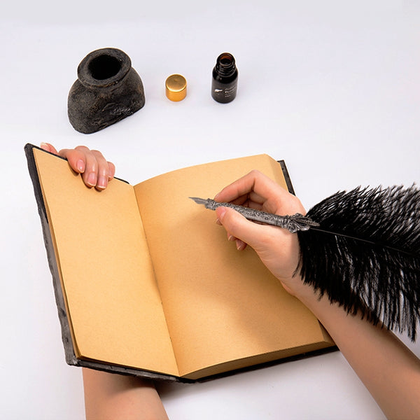 Vintage 3D Embossed Raven Magic Notebook