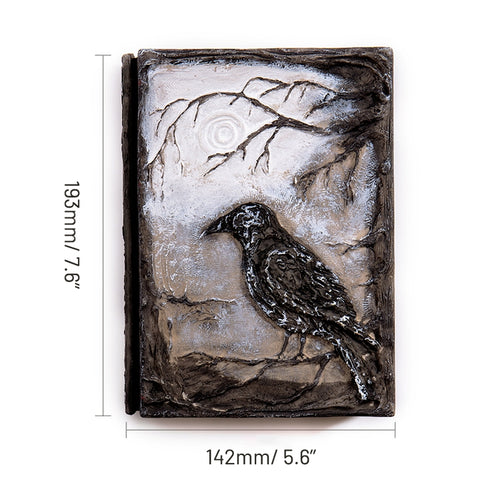 Vintage 3D Embossed Raven Magic Notebook