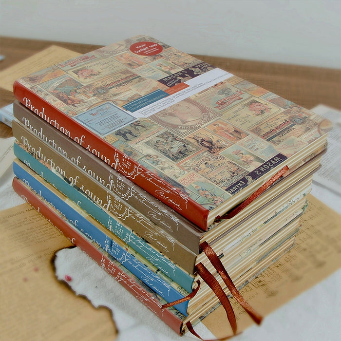 Vintage Antique Colored Illustration Journal Notebook-Diary|Stamprints