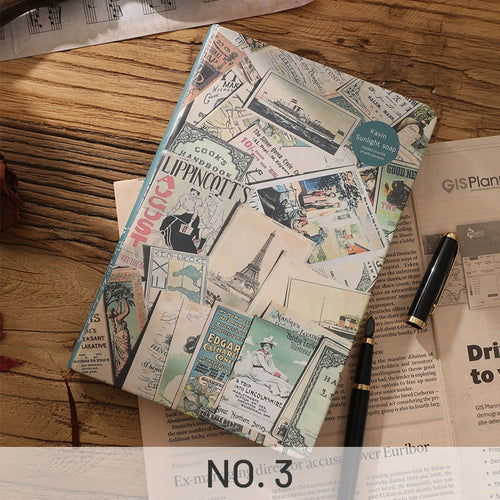 Vintage Antique Colored Illustration Journal Notebook-Diary|Stamprints