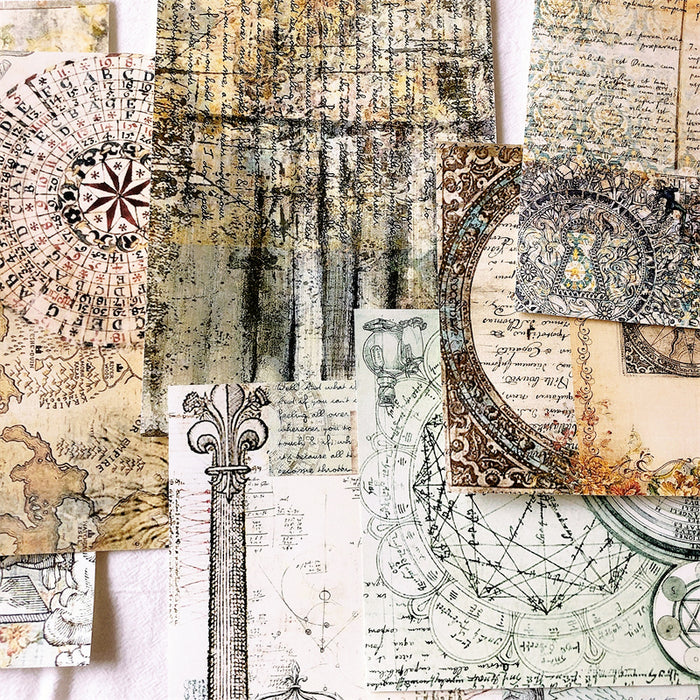 Vintage Medieval Alchemy Background Scrapbook Paper-Journal|Stamprints