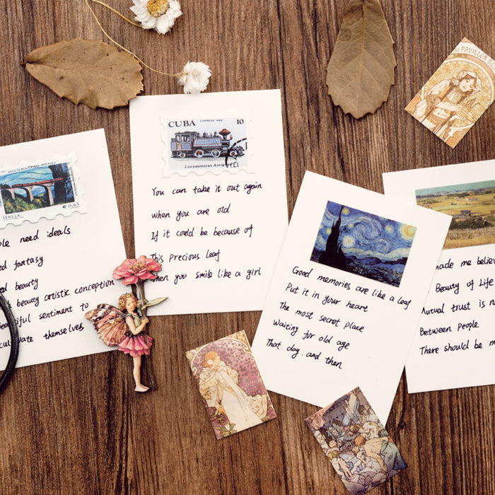 Retro Style Small Collection Series Material Paper - Stamprints