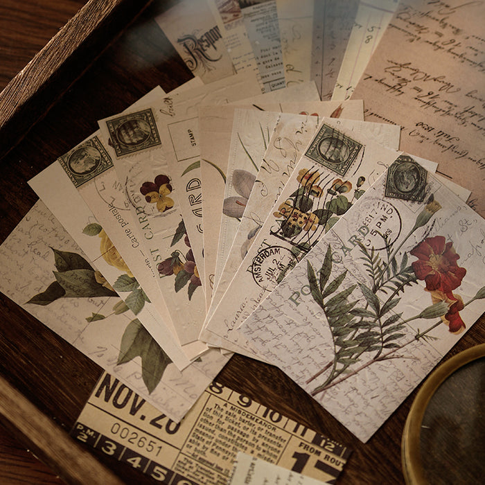 Vintage Nature Creative Plant Scrapbook Paper - Craft Paper | Stamprints