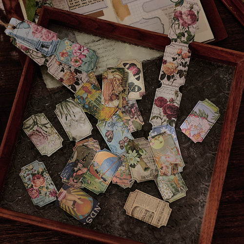 Vintage Plant Long Strip Boxed Sticker - Retro Stickers | Stamprints