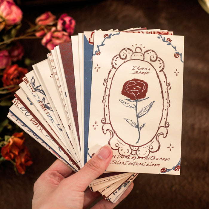 Vintage Rose & Universe Boxed Postcard - Journal Paper | Stamprints